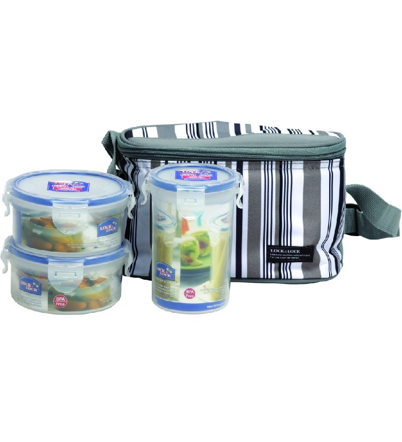 Lock & Lock Maxi Gray Tiffin Set by Lock 'N Lock Online - Lunch Boxes ...